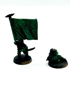 Cadian battle standard banner + injured Metal Astra Militarum WARHAMMER ...