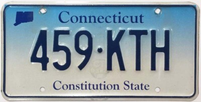 Connecticut 2002 Blue Fade License Plate 459-KTH | eBay