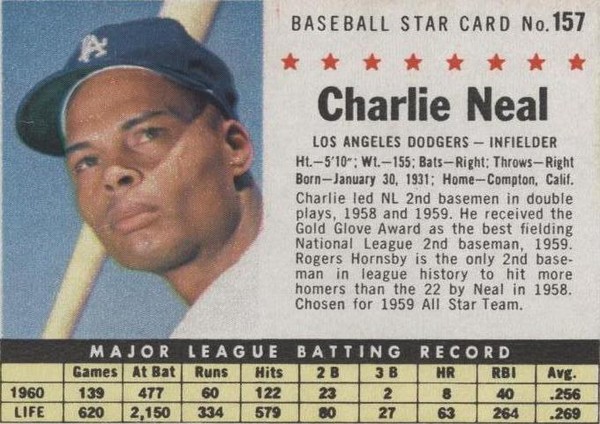 1961 Post - Hand Cut #157 Charlie Neal for sale online | eBay