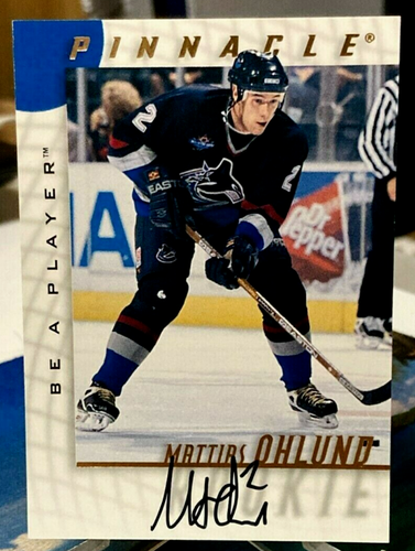 1997 MATTIAS OHLUND RC AUTO BE A PLAYER PINNACLE ROOKIE AUTOGRAPH #215 ...