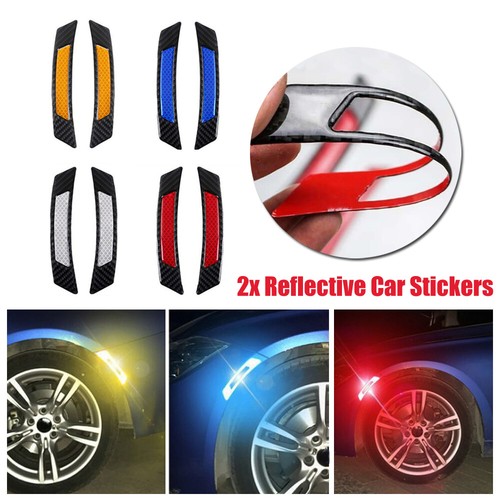 2x Car Door Edge Guard Reflective Sticker Tape Decal Safety Warning ...