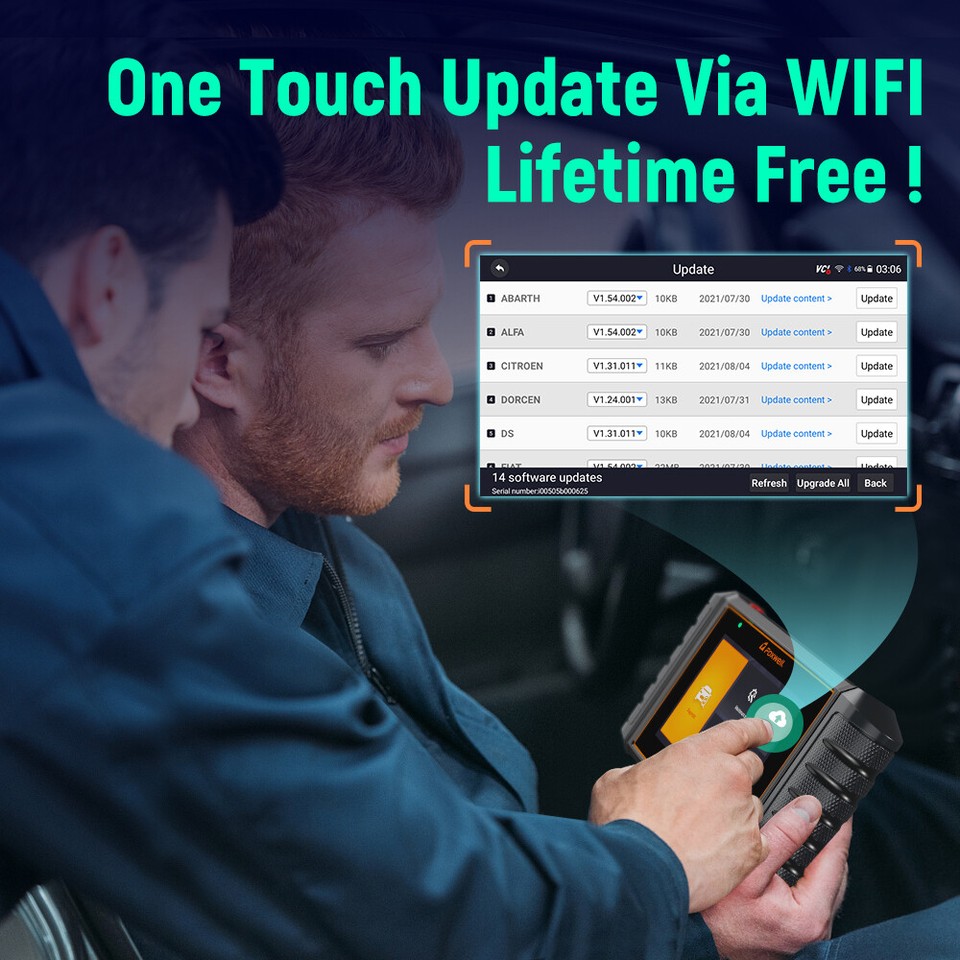 Android Tablet OBD2 Scanner All System Automotive Code Reader ...