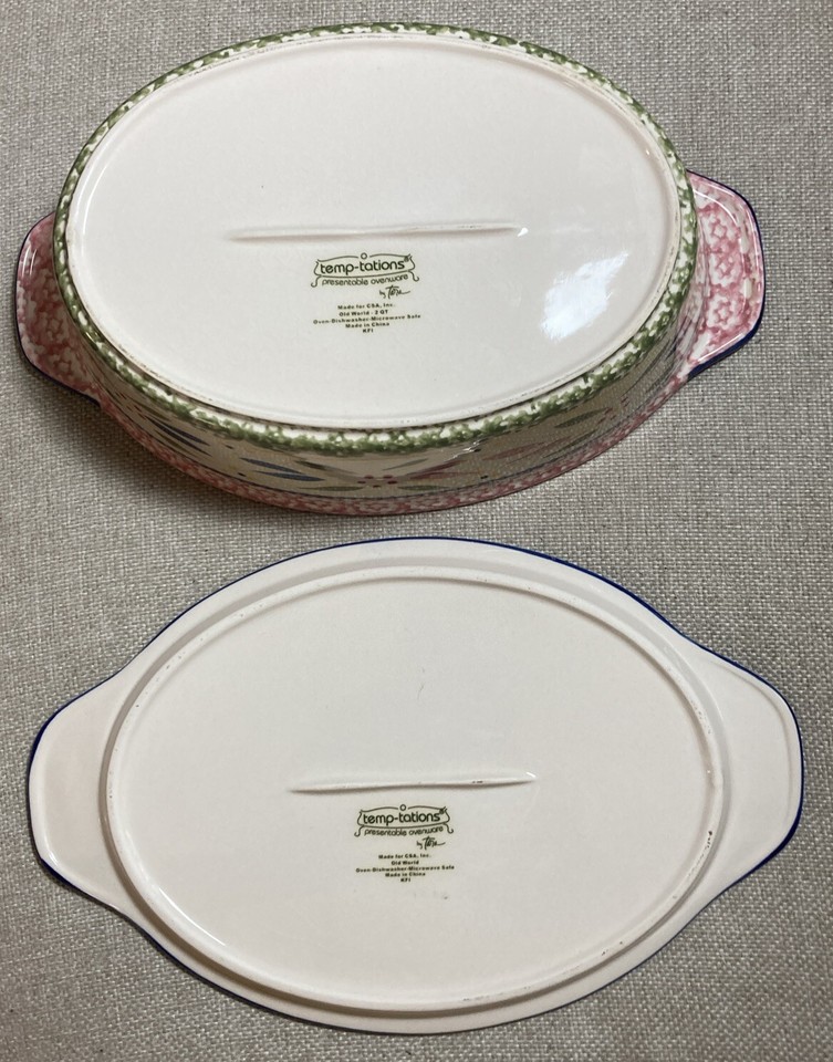 Temptations Old World Confetti Bakeware 2qt Oblong Casserole w/Lid | eBay