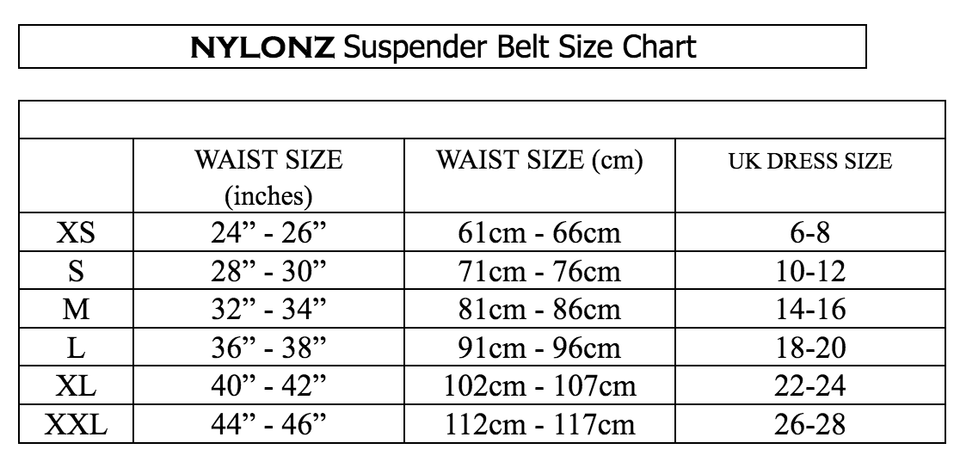 6 Strap Luxury Lace Panel Suspender Belt Black (Garter Belt) NYLONZ UK ...