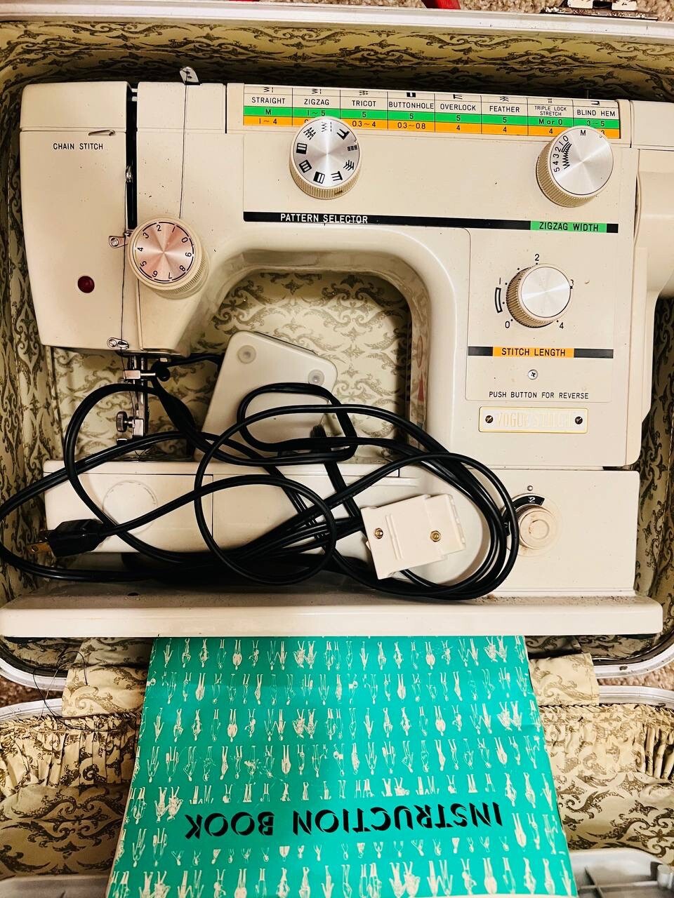 Vintage Vogue Stitch Sewing Machine with case | eBay