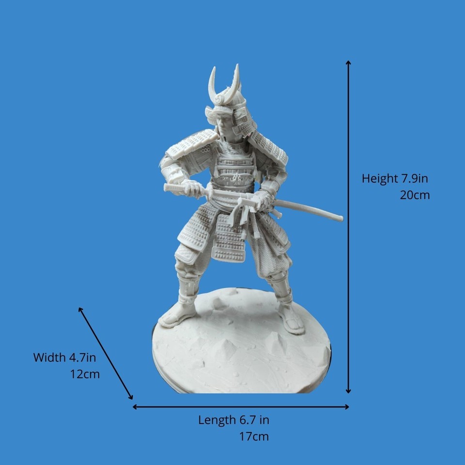 Samurai 7.9 in 1:9 Scale Model kits Unpainted Unassembly Military ...