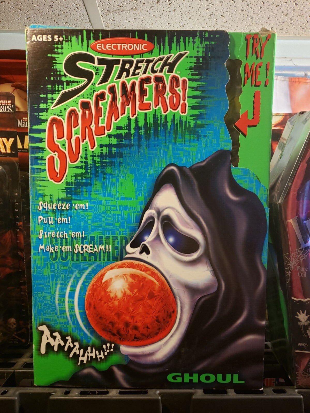 QUEST TOYS ELECTRONIC STRETCH SCREAMERS GHOSTFACE SCREAM GHOUL MONSTER ...