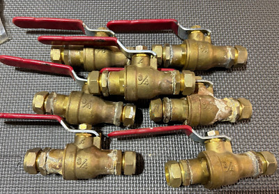 7 lot of ELITE SHUT OFF VALVE 600 WOG BRASS Valve 150 WSP w/ 1/2" fittings | eBay