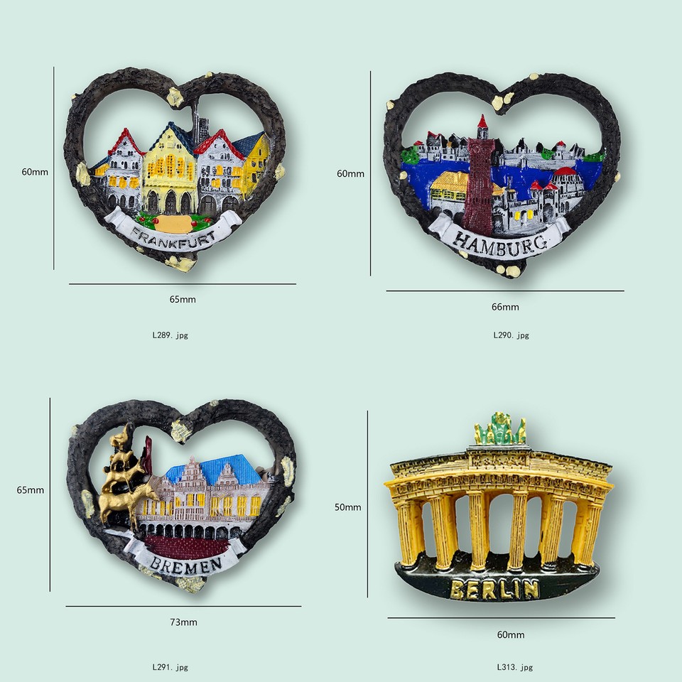 German Landmark Refrigerator Magnets Home Decor Fridge Stickers Germany ...
