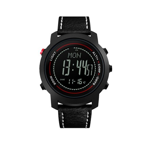 SPOVAN Leather Strap Waterproof alloy Sport Watch Compass/Pacer 4 ...