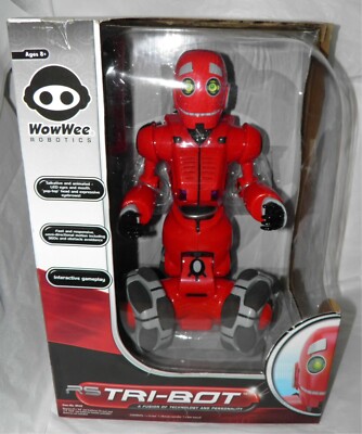WowWee TRIBOT Talking LED Interactive Red Rolling Robot BRAND NEW IN ...