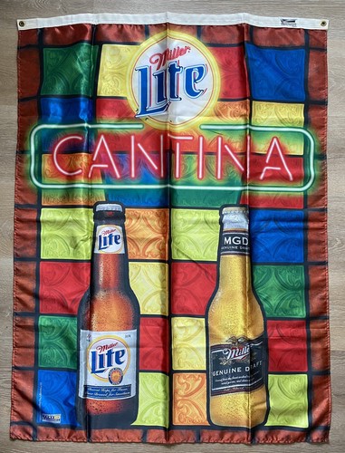 RARE Vintage 2000 Miller Lite Cantina Bar Flag | eBay