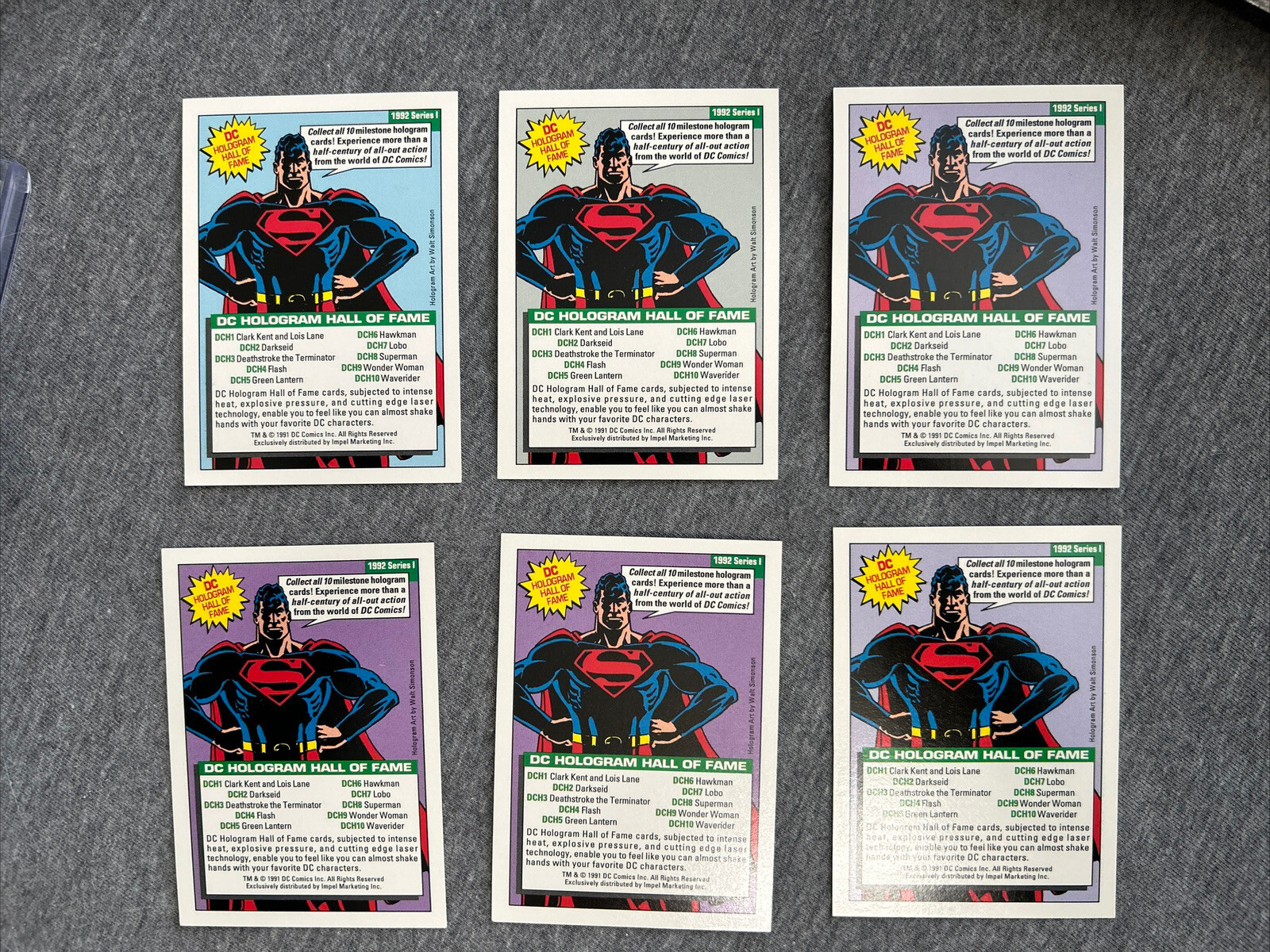 1991 DC COMICS HOLOGRAM SERIES 1 TRADING CARDS LOT | eBay