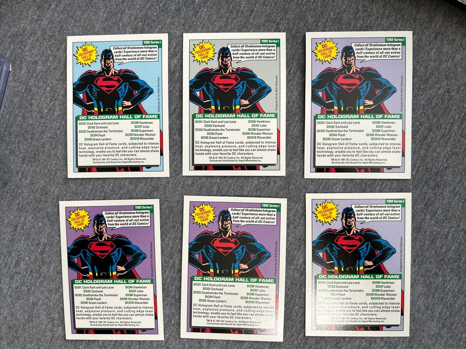 1991 DC COMICS HOLOGRAM SERIES 1 TRADING CARDS LOT | eBay