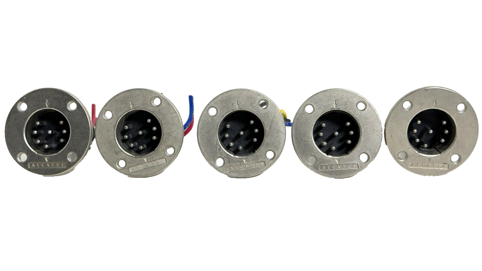 Alcatel EP8 8 Pin Silver Male Connector W/Raw End #1082 (Lot of 4)THS ...