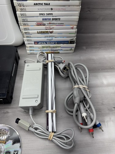 Nintendo Wii Console (RVL-101) System Bundle w/ 42 Games, 4 Wii Motes ...