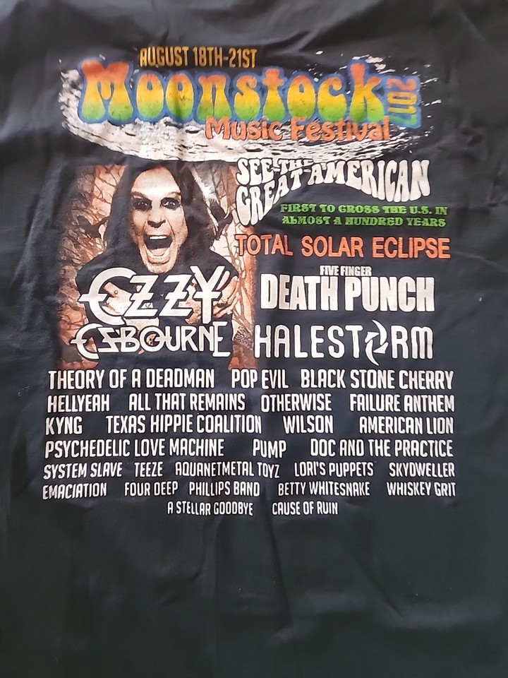 OZZY Moonstock Music Festival 2017 * SOLAR ECLIPSE * | eBay