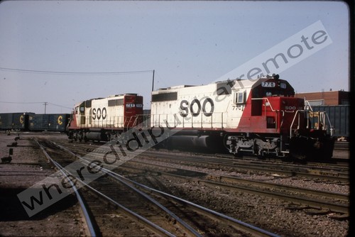 Original Slide Soo Line SOO No. 770 768 EMD SD40-2 Proviso ILL 4-1986 | eBay