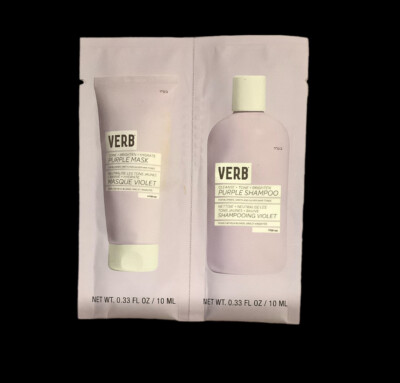 Verb Purple Purple Hair Mask + Verb Purple Shampoo Sample Packet Set ...