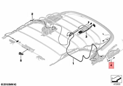 Genuine BMW E89 RR6 Cabrio Right Convertible Top Microswitch OEM ...