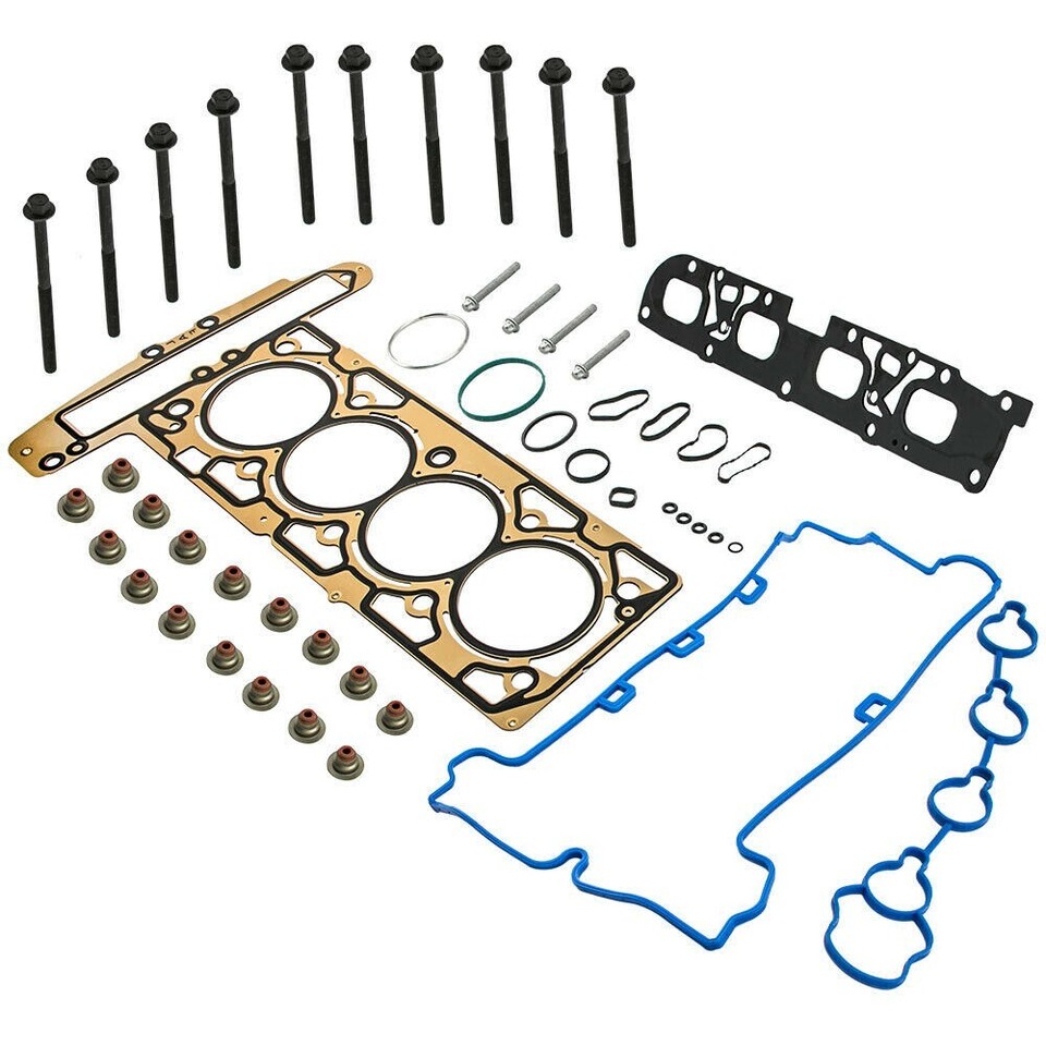 Timing Chain Kit + Head Gasket Bolts Set For 2009-2016 GM Ecotec 2.0L 2 ...