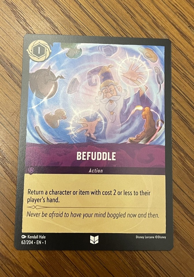 Disney Lorcana Befuddle #62/204 Non Foil 1st Edition Error First Chapter | eBay