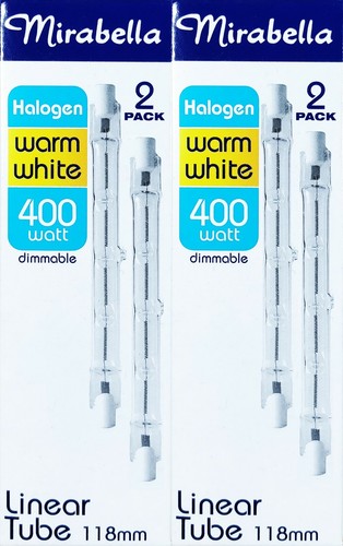 4 x 400W Double Ended Halogen Floodlight Globes Bulbs Lamps Linear ...