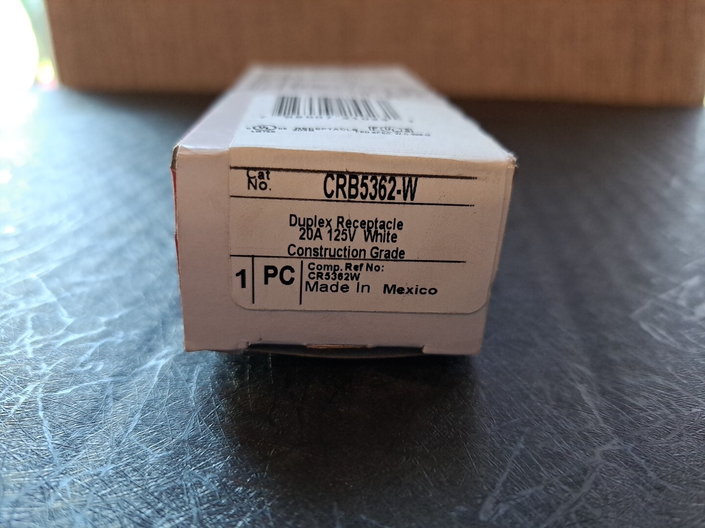 Pass & Seymour Duplex Receptacle Construction White 20A 125V CRB5362-W ...