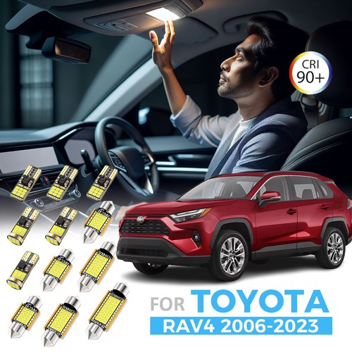 14x White LED Interior Light Canbus Lights For 2006-2023 TOYOTA RAV4 ...