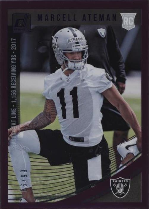 2018 Panini Donruss - Rookie Marcell Ateman #395 Season Stat Line /99 ...