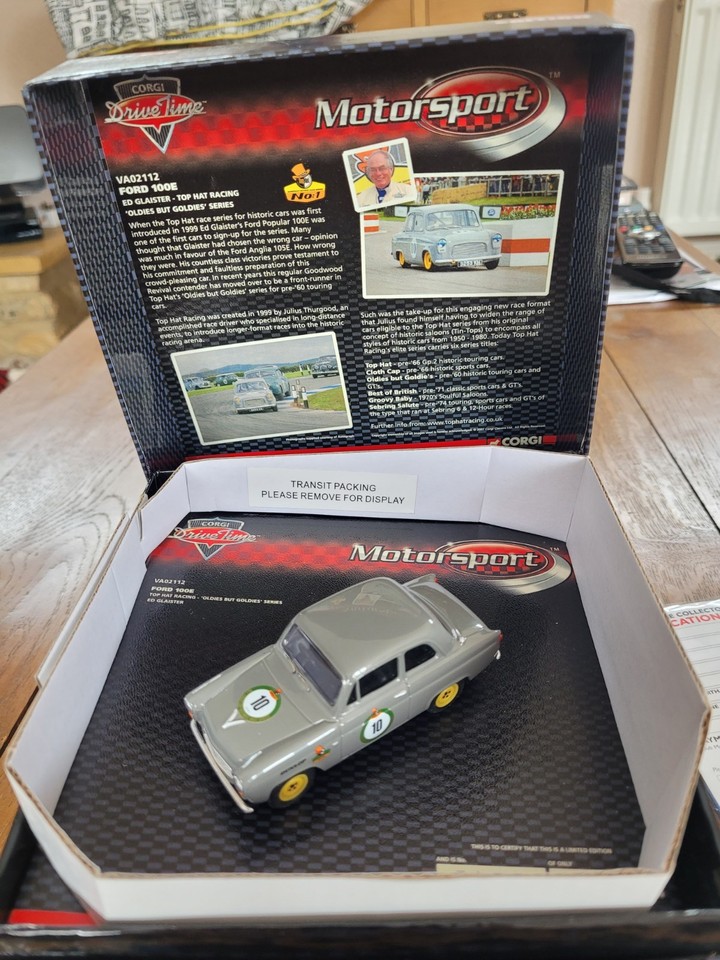 CORGI - DRIVE TIME - VA02112 - FORD 100E - TOP HAT RACING - ED GLAISTER ...