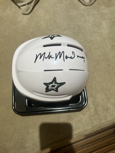 MIKE MODANO Signed Dallas Stars Mini White Helmet HOF | eBay