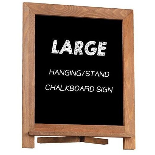 Rustic Chalkboard Sign, 15”x12” Tabletop Stand and Wall Hanging Display ...