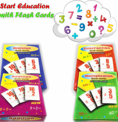 Mathematical flash cards set Addition,subtraction, multiplication ...