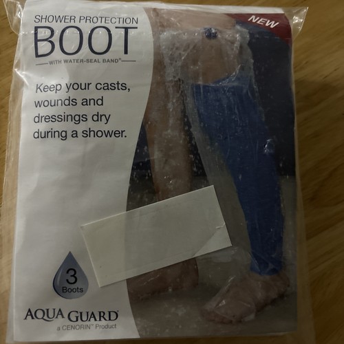 Aqua Guard Shower Protection Boot 3 Pack Protect Casts Wounds Dressings ...