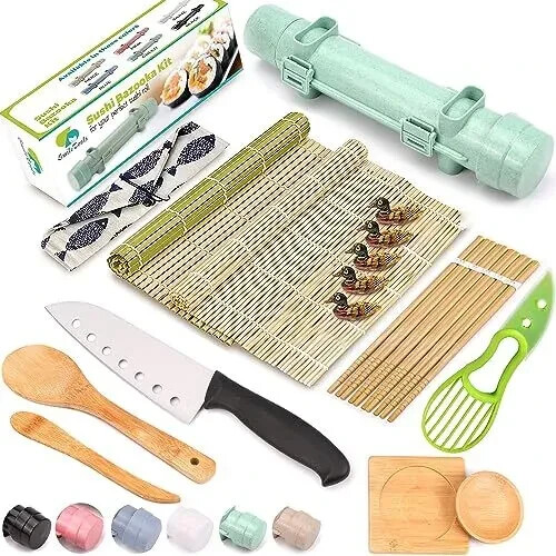 Sushi Making Kit 22 in 1 Sushi Roller Set Sushi Maker Bazooker Kit with ...