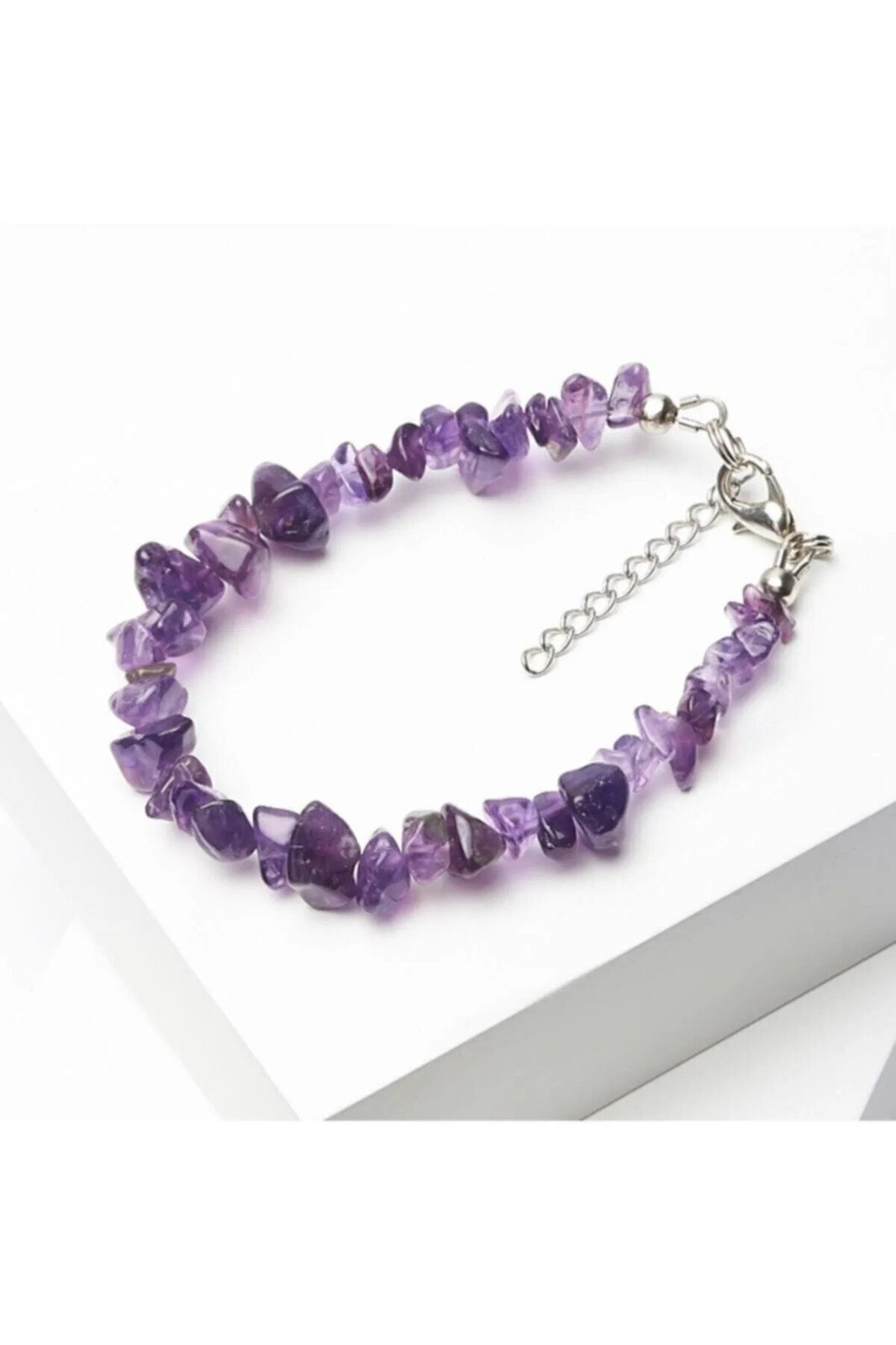 Handcrafted Amethyst Broken Natural Stone Bracelet | eBay