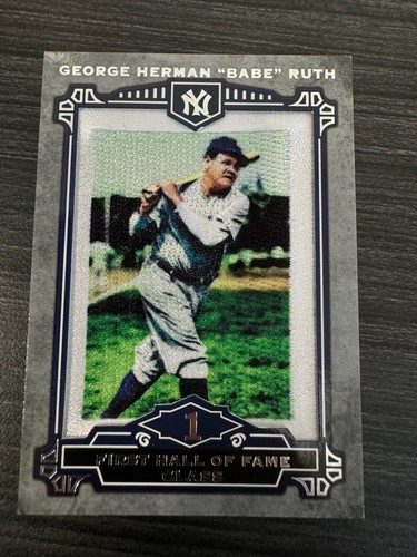 2013 Topps BR2 Babe Ruth Commemorate Patch First Hall Of Fame Class ...
