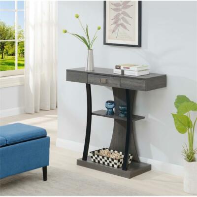 Convenience Concepts Newport Harri Console Table in Gray Wood Finish | eBay