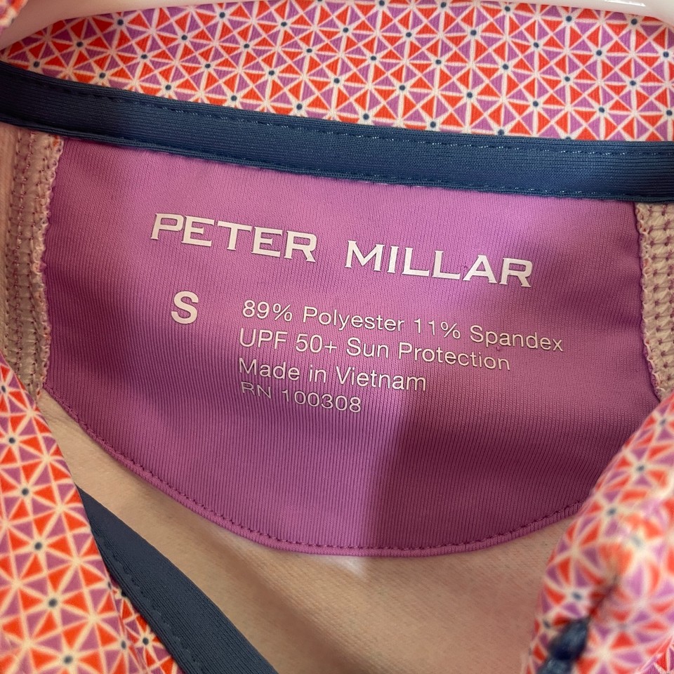 Women's Small Peter Millar Lilac Blossom Quarter Zip UPF 50+ Raglan Layer Golf | eBay