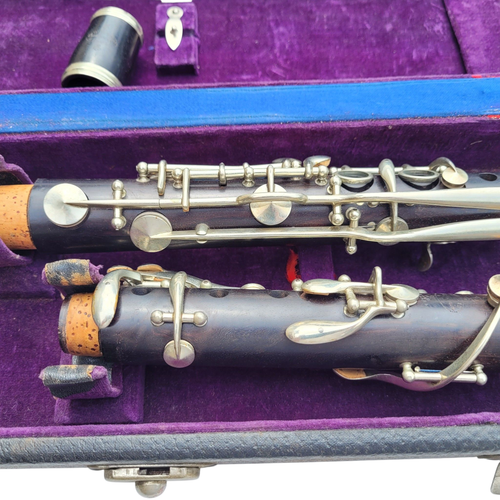 Clarinet Fernand Chapelain Wooden Wood Vtg Short Buffet Barrel and ...