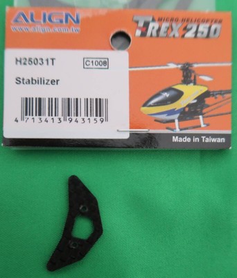 Align TREX250 Stabilizer H25031T RC Helicopter Carbon Part, Used Japan ...