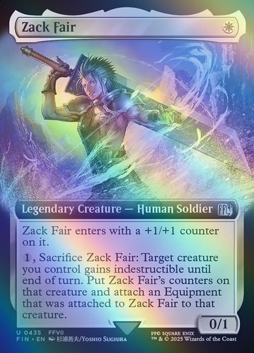 Magic The Gathering Zack Fair Extended Art Foil English White Card | eBay