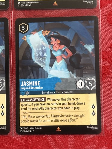 4x Lorcana Archazia's Island - Jasmine - Inspired Researcher - 173/204 - Rare x4 | eBay