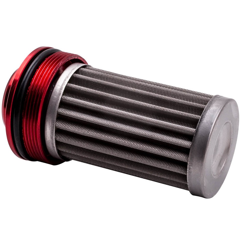 Inline Fuel Filter High Flow 100 Micron Cleanable AN6 AN8 AN10 Adapter ...