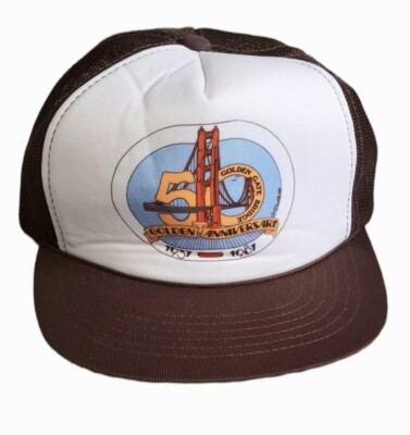 Vintage Snapback 1981 Golden Gate Bridge Anniversary California Trucker ...