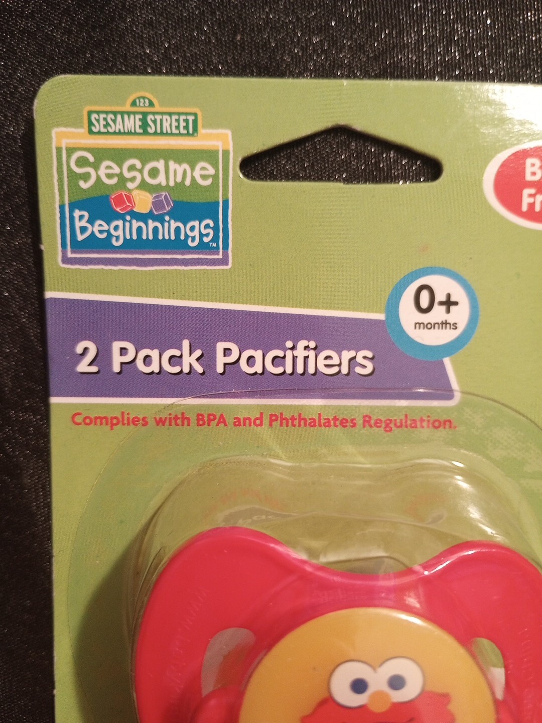 New Sesame Street 2 Pack Pacifiers, Elmo, Big Bird. Sesame Beginnings ...