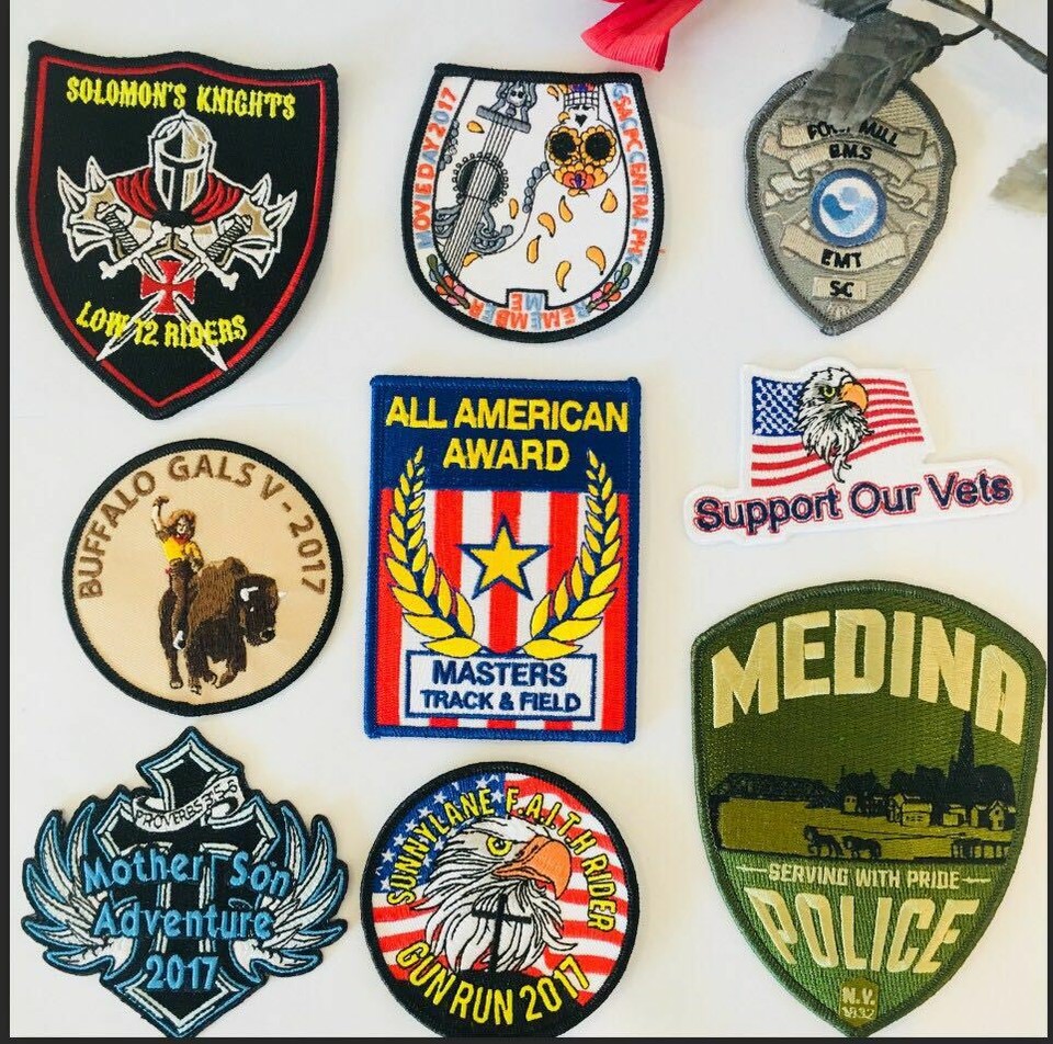 Personalized Logo Custom Made Iron on Patch Badges Emblems Embroidered ...