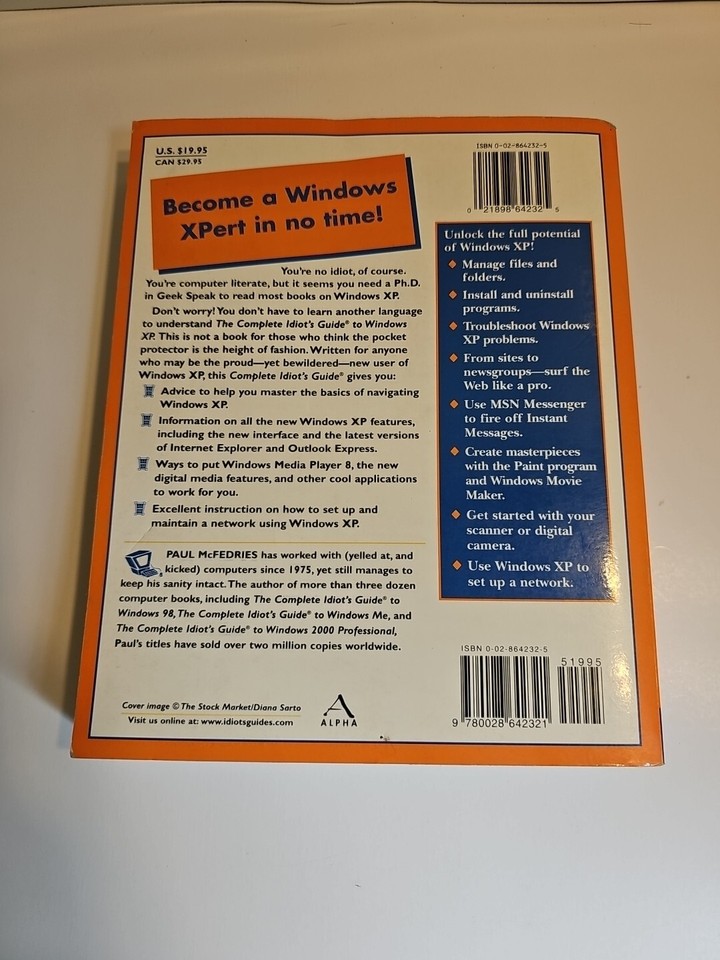 The Complete Idiot's Guide To Windows XP Home/Professional Paul ...
