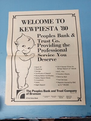 Welcome To Kewpiesta '80 Newspaper (LL) | eBay